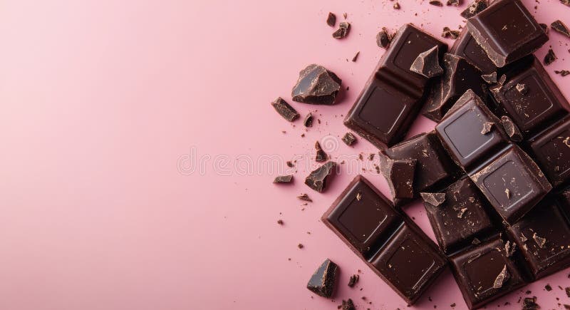 A Sleek Pink Chocolate Bar on a Pastel Backdrop Featuring Geometric ...