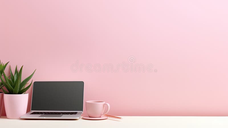 Sleek Pink Table Background Stock Illustration - Illustration of ...