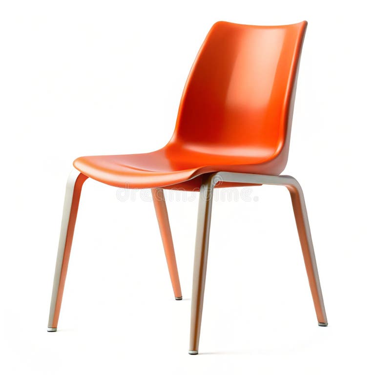 Plastic Stackable Chair with Modern Space-saving Design Stock ...