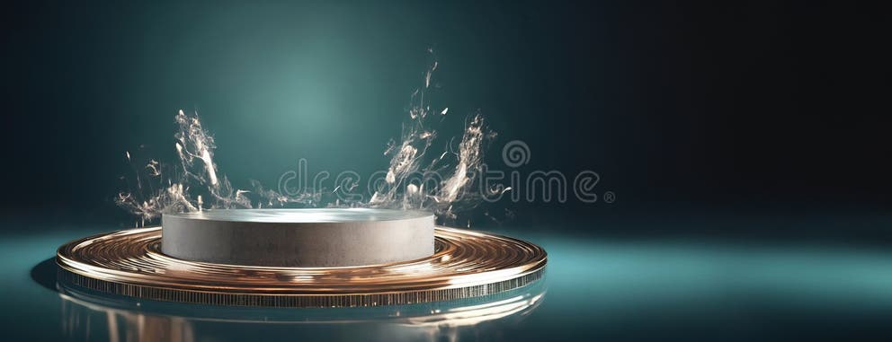 A Sleek Podium with Dynamic Lighting Effects, Perfect for Showcasing ...