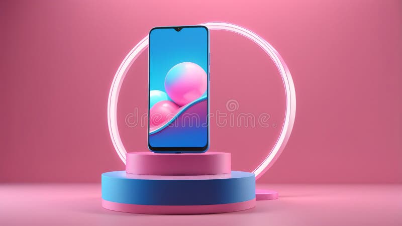 Sleek Podium Stand for Android Phones: Elevate Your Presentations Stock ...