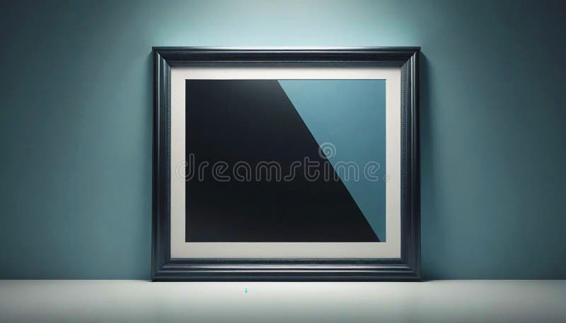Empty Blank Frame Poster Close Up, Mock Up, 3d Render Stock ...