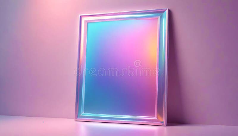 Empty Blank Frame Poster Close Up, Mock Up, 3d Render Stock ...