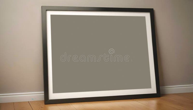 Empty Blank Frame Poster Close Up, Mock Up, 3d Render Stock ...
