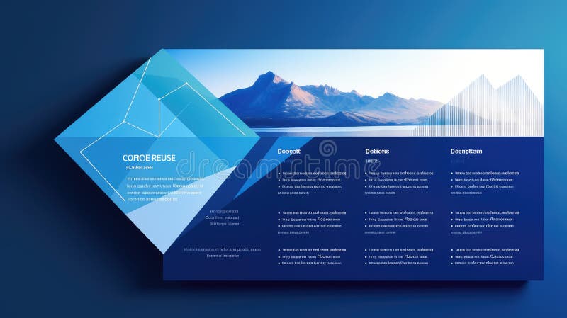 Sleek Powerpoint Template Blue Illustration Gradient Professional ...