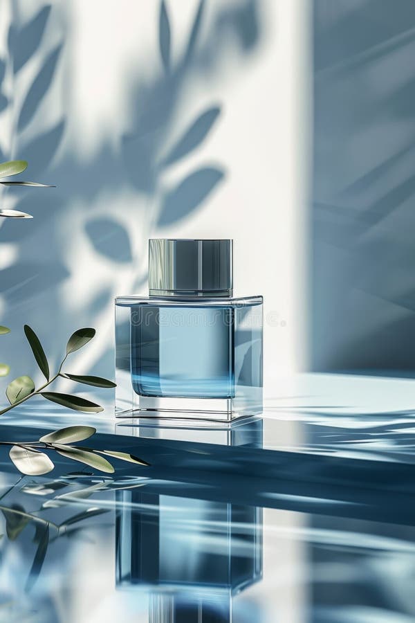 Sleek Product Packaging Mockup on Reflective Surface with Backlighting ...