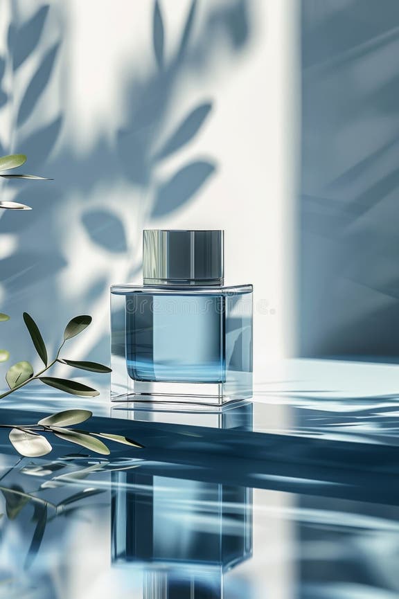 Sleek Product Packaging Mockup on Reflective Surface with Backlighting ...