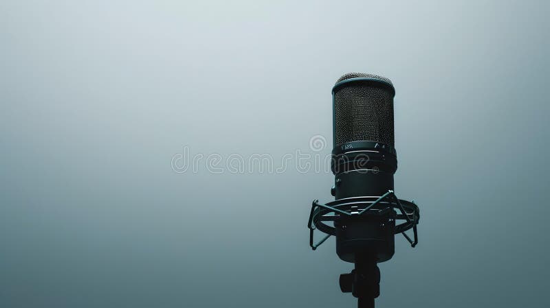 Professional Studio Microphone on a Muted Background, Ready for ...
