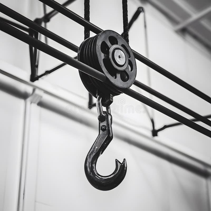 Sleek Pulley System with Bold Hook Showcases Industrial Efficiency in ...