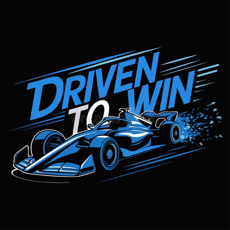 A Sleek Racing Car in Motion with Dynamic Blue Lines Stock Illustration ...