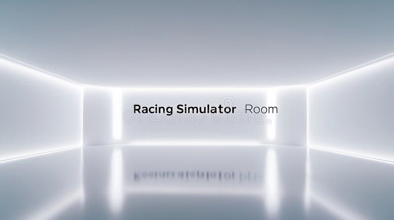 Sleek Racing Simulator Room with Illuminated Walls for an Immersive ...