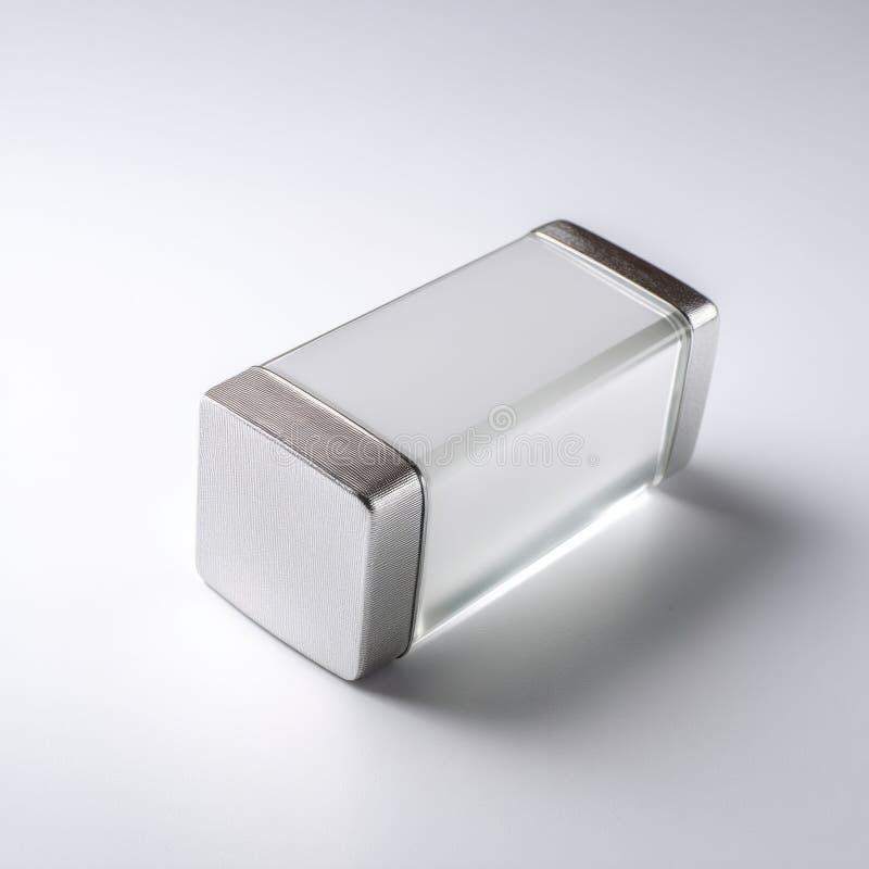 Stylish Silver and Glass Container Stock Illustration - Illustration of ...