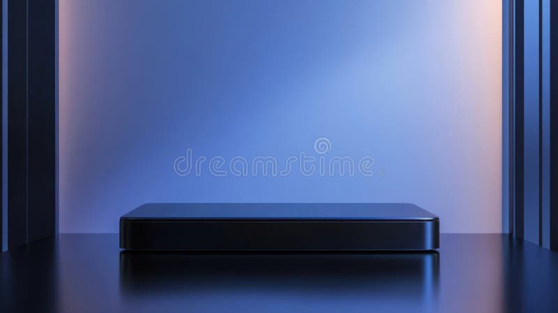 A Sleek Rectangular Podium on a Glossy Surface Representing a Modern ...