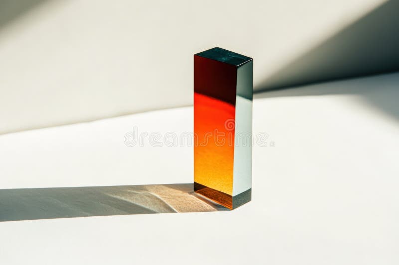 Sleek Rectangular Prism Casting an Intriguing Gradient Shadow Indoors ...