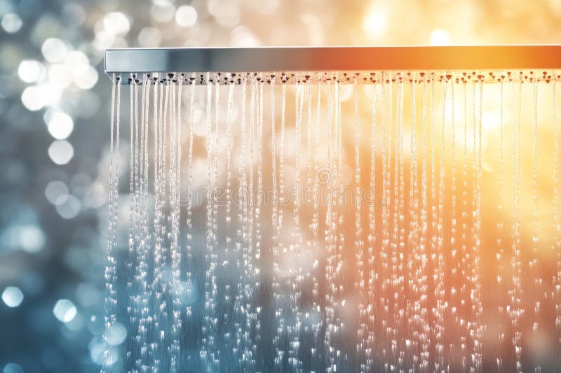 Modern Rectangular Showerhead with Rainfall Effect in a Sleek ...