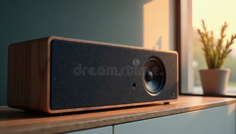 Sleek, Rectangular Speaker Minimalist Design, Wood Veneer , Acoustic ...