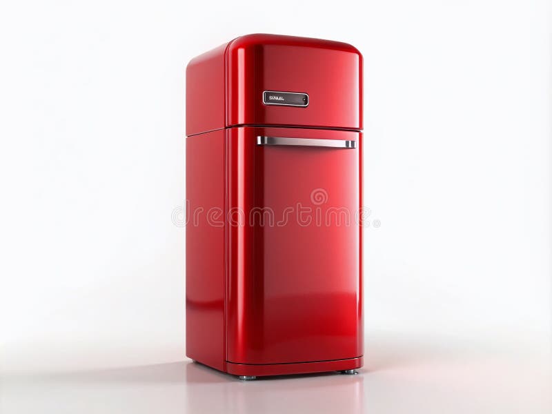 Sleek Red Refrigerator: Modern Design for a Stylish Kitchen - Showcase ...