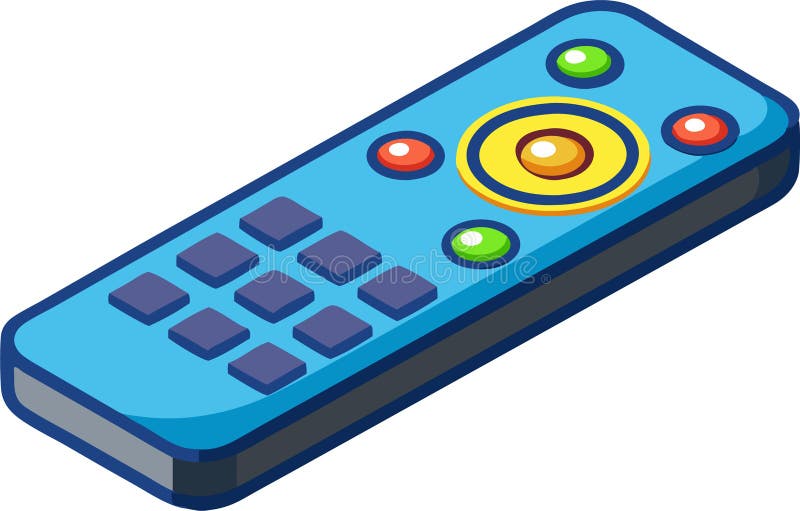 Remote Control for TV on White Background Stock Vector - Illustration ...
