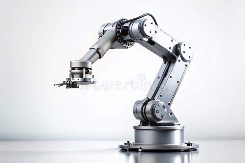 Sleek Robotic Arm a Showcase of Precision Engineering and Minimalist ...