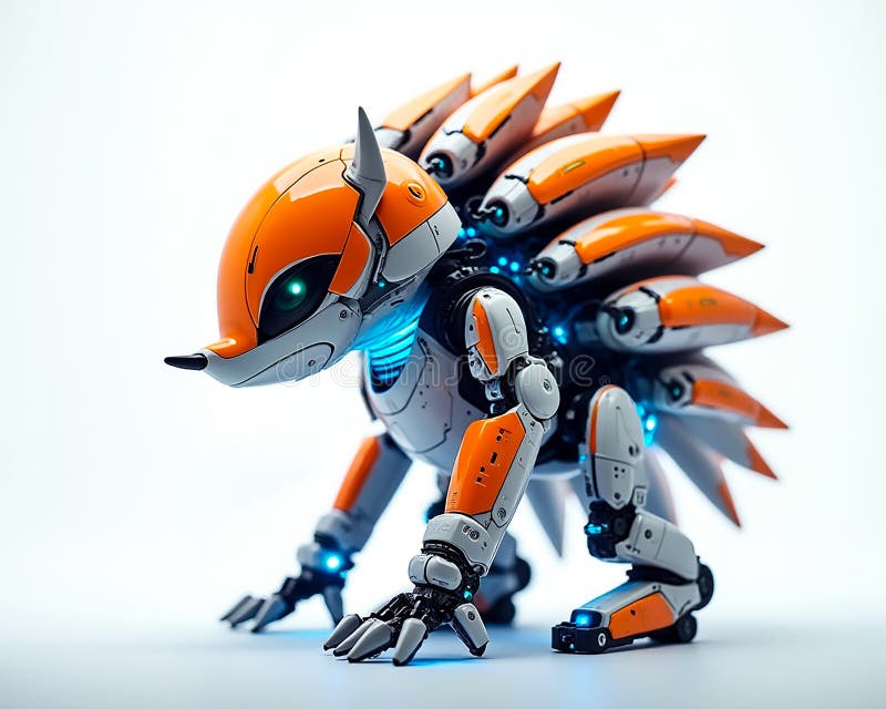 Sleek Robotic Creature Inspired by Animals Showcases Vibrant Design ...
