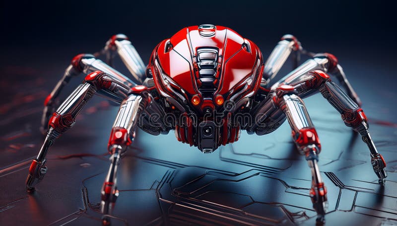Future robotic spider stock illustration. Illustration of games - 369883521