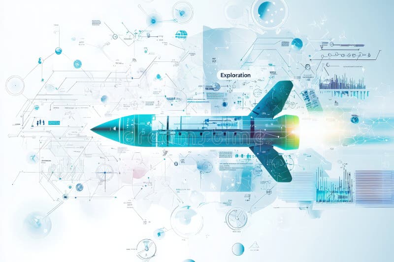 Rocket Design Showcasing Exploration with Advanced Technology and Data ...