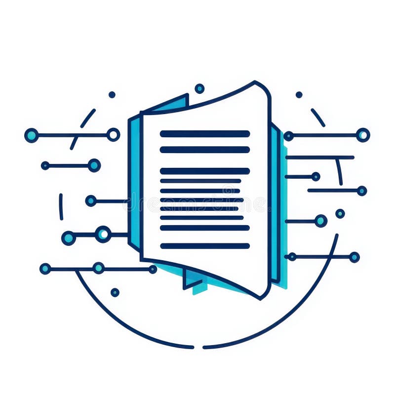 A Sleek Round Logo Showcasing a Digital Document Icon, Symbolizing ...