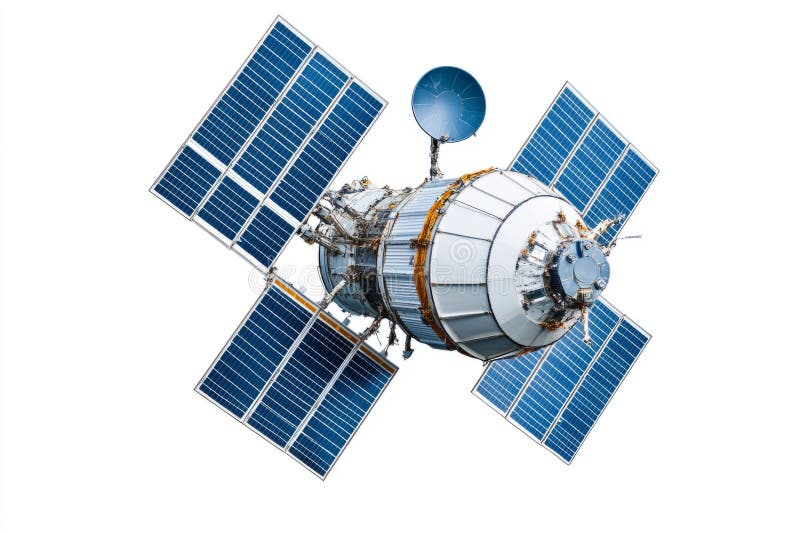 High-tech Satellite Design Features Large Solar Panels and Antennas ...