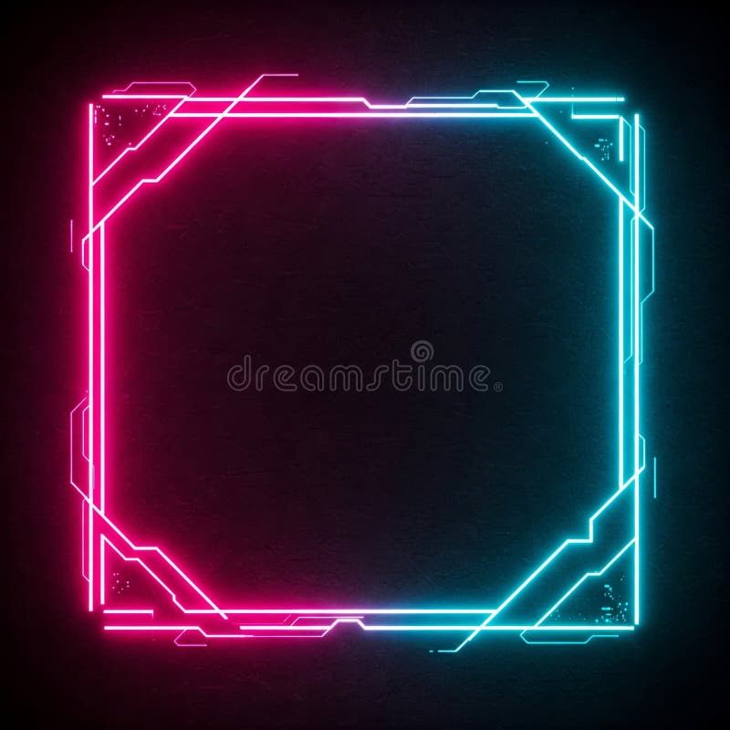 Digital Circuit Frame stock illustration. Illustration of lights ...