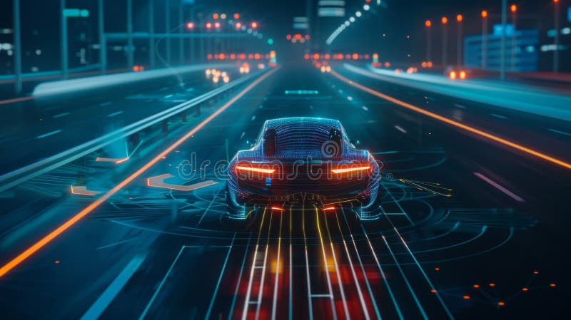 A Sleek Selfdriving Vehicle Glides Down the Highway Using 5G Technology ...