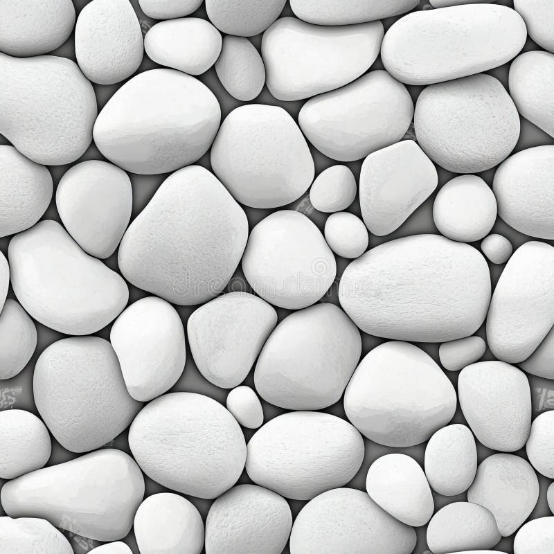 Sleek Silhouettes of Pebbles in a Graphic Print. a Simple Cobblestone ...