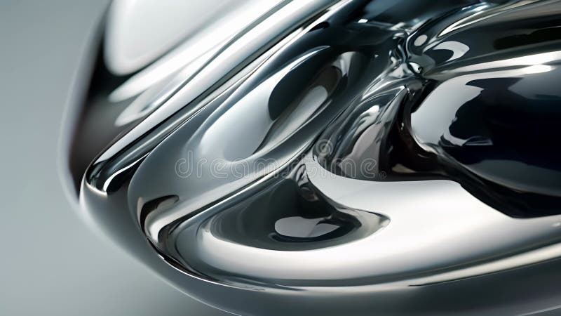 A Sleek Silver Bionic Shell with a Smooth Glossy Finish Reminiscent of ...