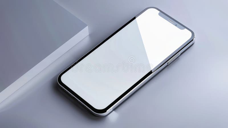 A Sleek Silver Cell Phone Resting Gracefully on a Polished Table, a ...