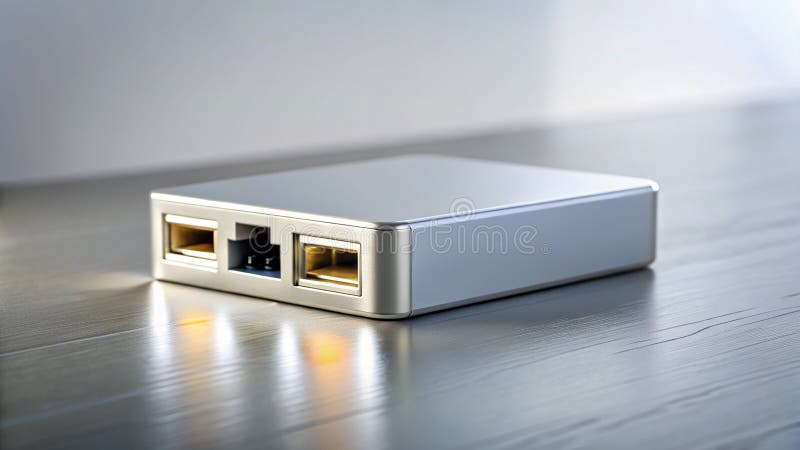 Sleek Silver Ethernet Adapter for Modern Home or Office Networks ...