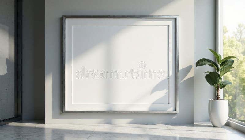 Sleek Silver Frame, Wide Profile, Grey Mat Modern Gallery Aesthetic ...