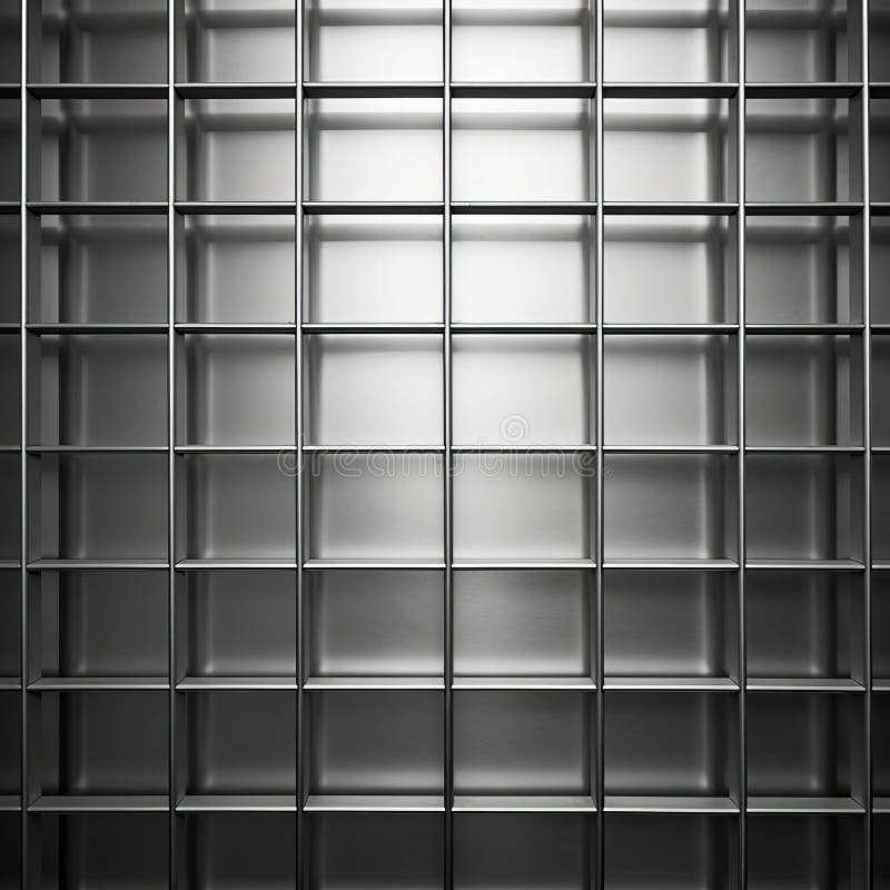 Sleek Silver Grid Structure Exudes Modern Sophistication and Elegance ...