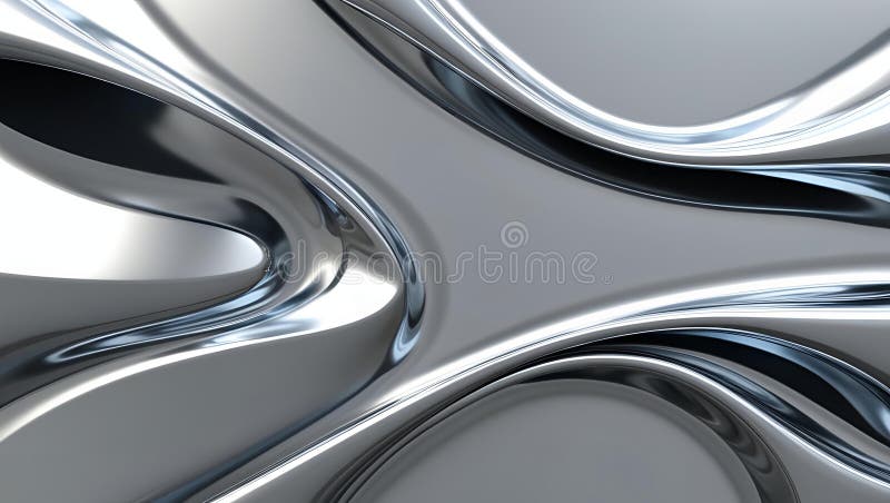 Sleek Silver Liquid Abstract Flow for Modern Design and Backgrounds ...