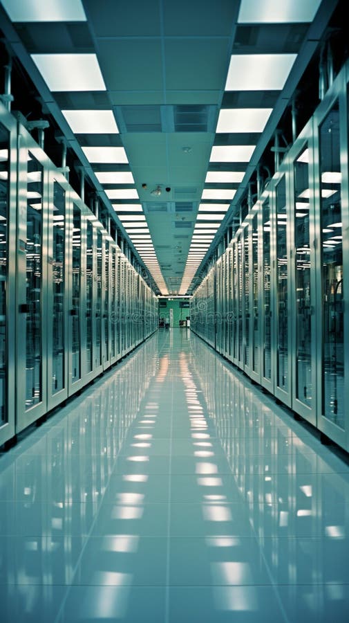 Robust Firewall Protection in Modern Server Room Stock Illustration ...