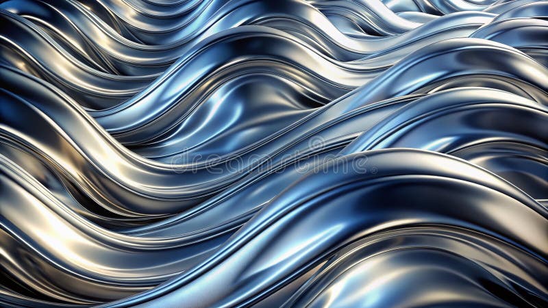 Sleek Silver Metal Wave Texture: a Stunning Panoramic Background for ...