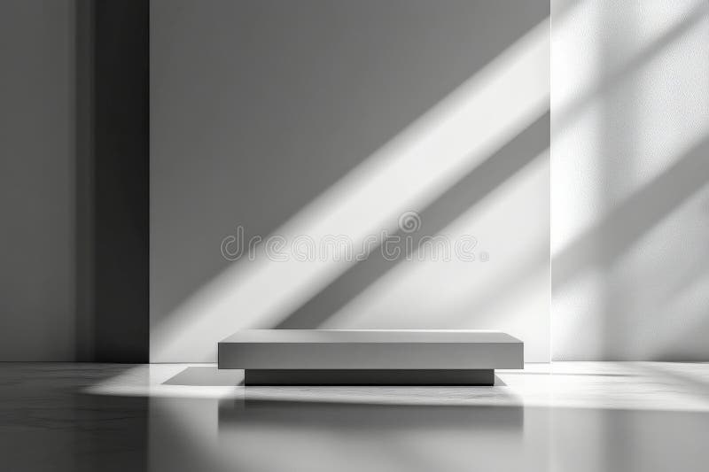 A Sleek, Silver Podium with a Matte Surface, Standing on a Polished ...