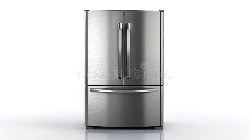 Sleek Silver Refrigerator Silhouette PNG Modern Kitchen Design Element ...