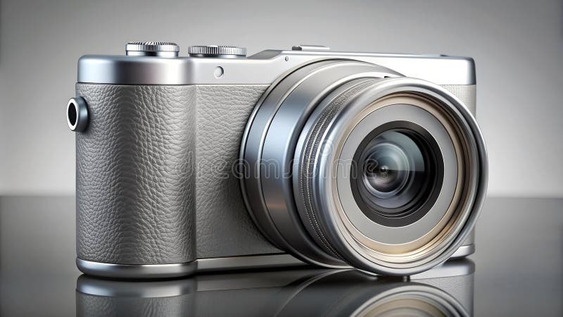 Sleek Silver Silhouette the Minimalist Modern Camera Generative AI ...