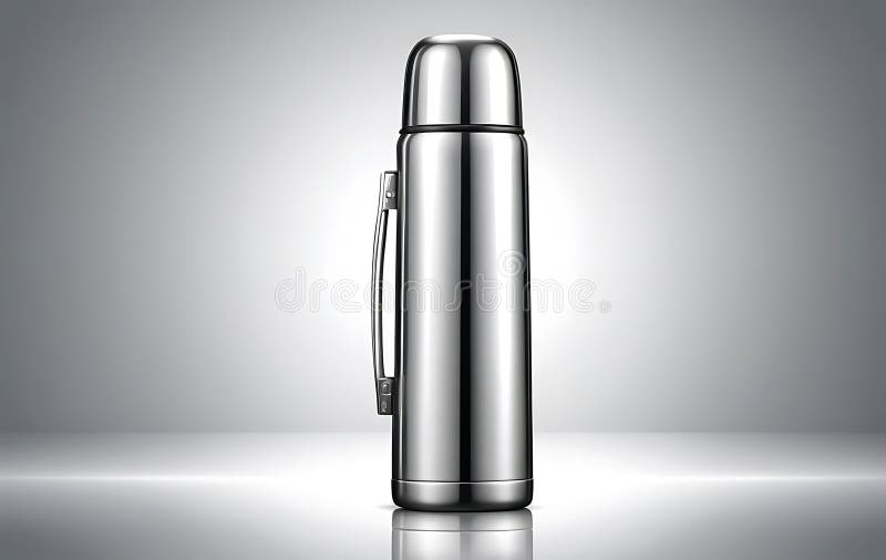 Stylish Stainless Steel Thermos Stock Illustration - Illustration of ...