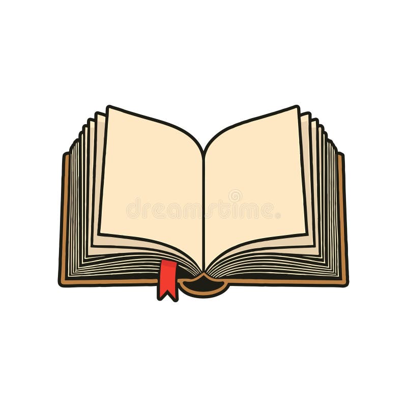 Sleek and Simple Vector Book Illustration with Purple Accent Stock ...