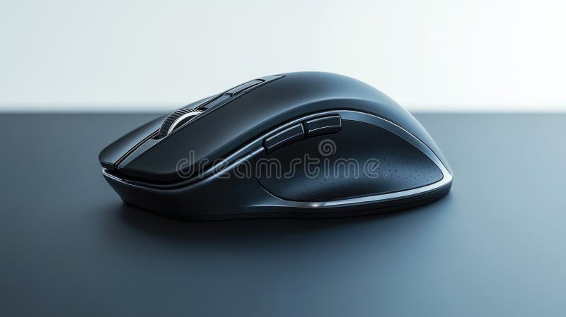 Sleek, Slim Black Computer Mouse for High Precision Gaming Stock Photo ...