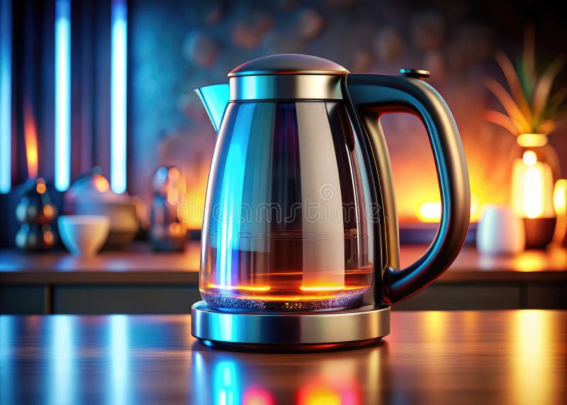 Sleek Smart Electric Kettle with Digital Interface Modern Kitchen ...