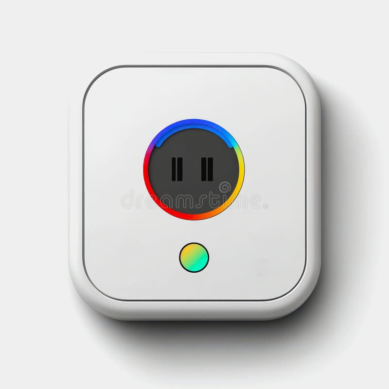 Modern Smart Plug with Colorful Indicator Lights for Home Automation ...