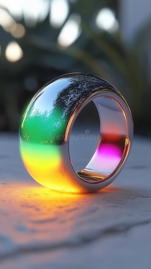Smart Ring Displaying Colorful Notifications in a Stylish Design ...