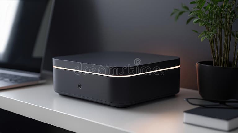 Sleek Smart Storage Box Enhances Workspace Design and Function Stock ...