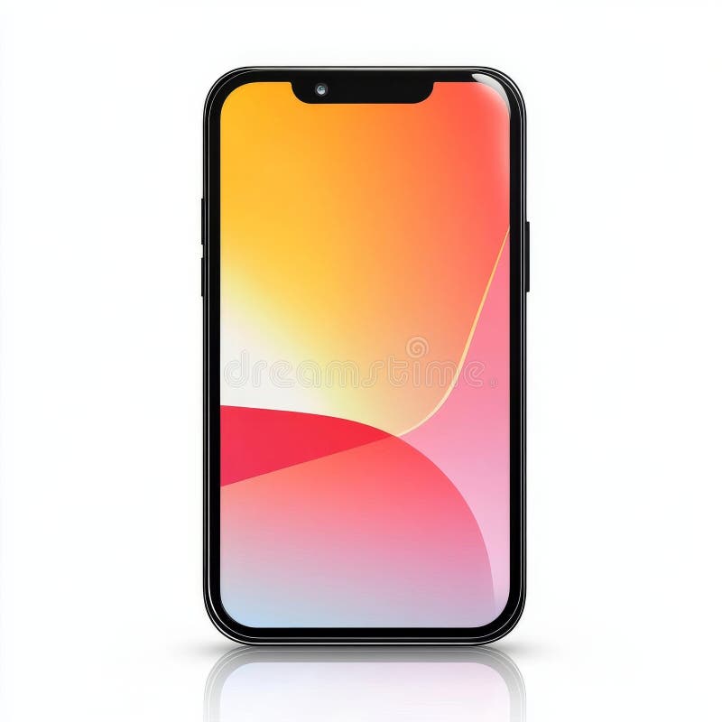 Sleek Smartphone Design with Vibrant Color Gradient Display Stock Photo ...